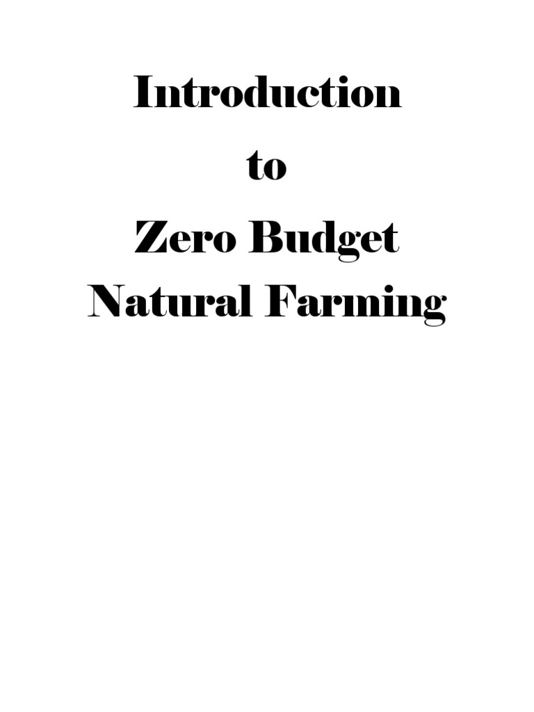 Zero Budget Natural Farming Insights | PDF | Mulch | Soil