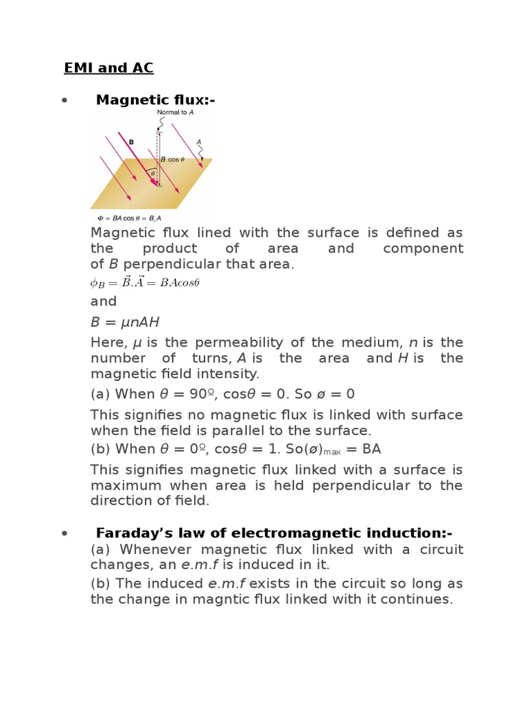 EMI and AC | PDF | Inductance | Electromagnetic Induction
