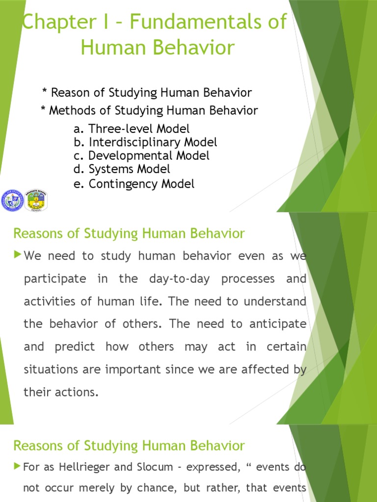 Chapter I - Fundamentalof Human Behavior | PDF | System | Behavior