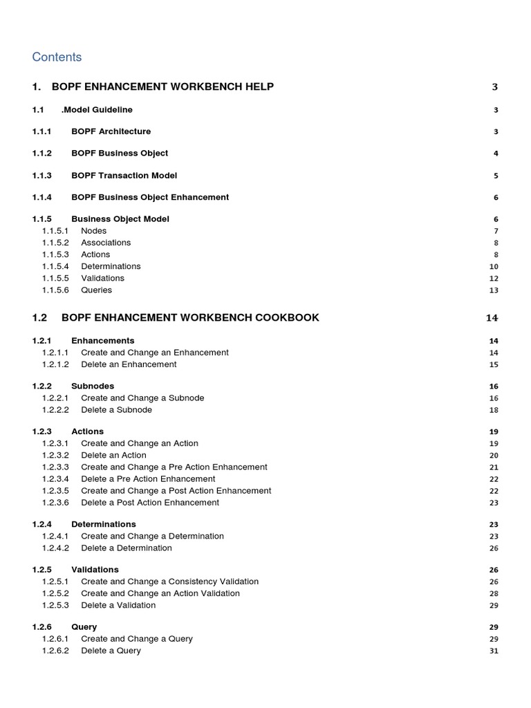 BOPF Enhancement Workbench Guide | PDF | Object (Computer Science ...