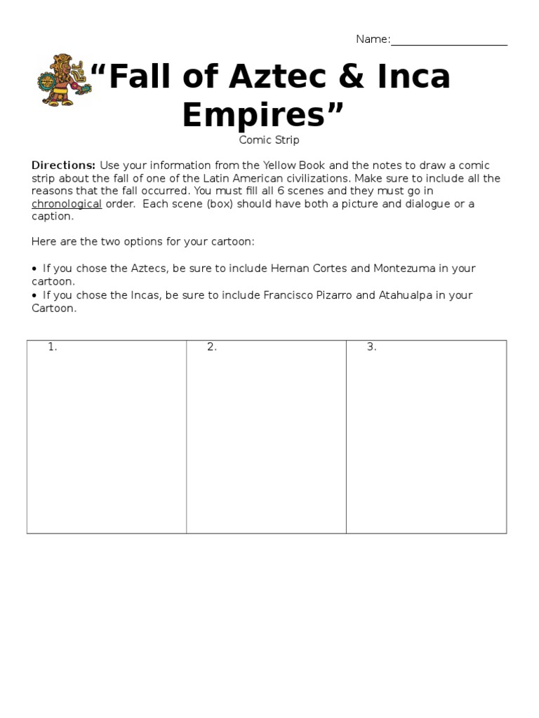 Aztec & Inca Empires Comic Project | PDF