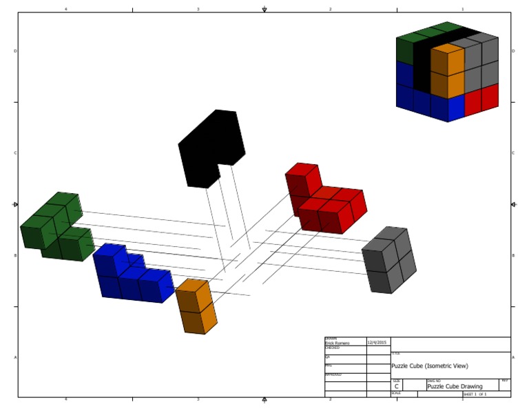 Puzzle Cube Drawing | PDF