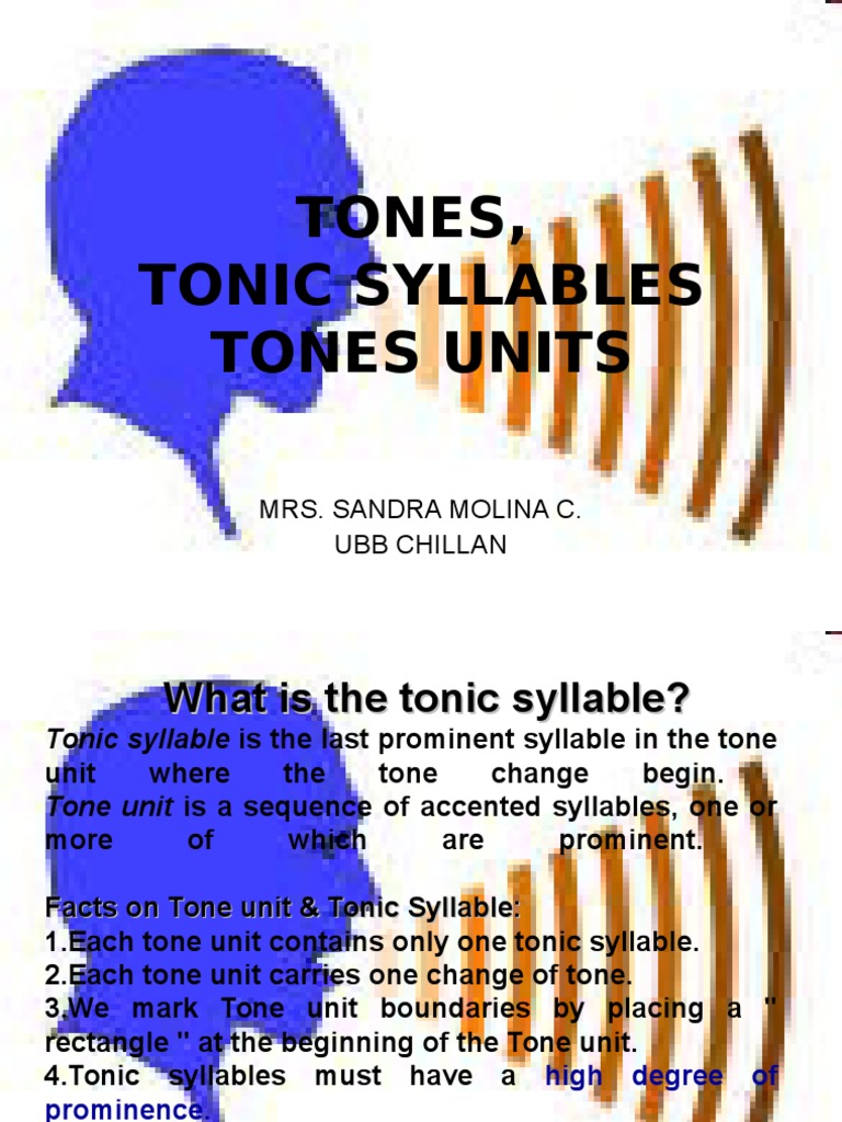 Tones Tonic Syllables | PDF | Stress (Linguistics) | Tone (Linguistics)