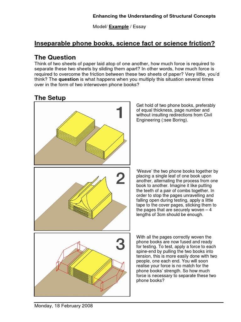 Phone Book Friction Experiment Insights | PDF | Friction | Force