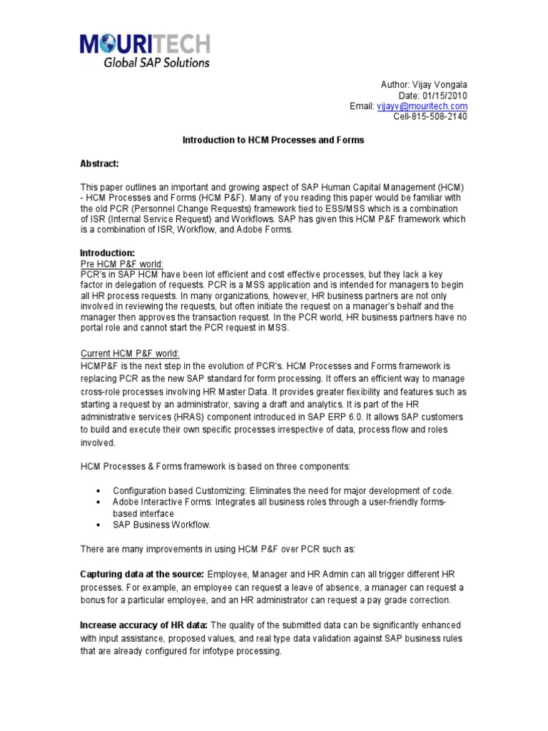 HCM Processes and Forms | PDF | Finance & Money Management | Computers