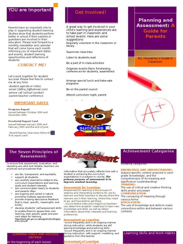 Parent Engagement in Grade 6 Learning | PDF | Educational Assessment ...