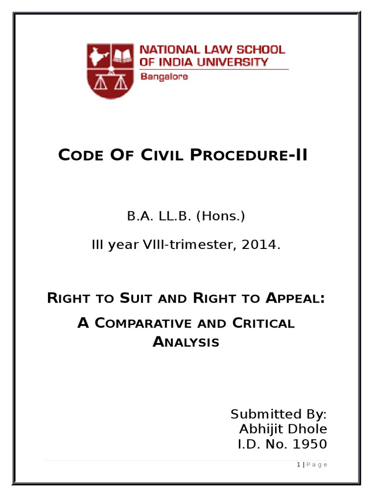 A Comparative and Critical Analysis of the Right to Suit and Right to ...