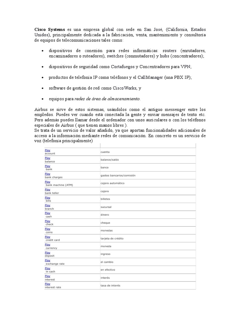 Cisco Systems Es Una Empresa Global Con Sede en San José | PDF ...