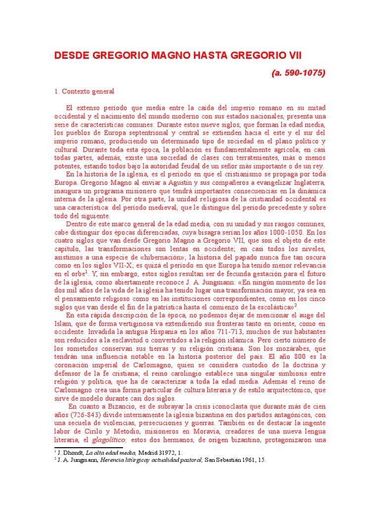 Desde Gregorio Magno Hasta Gregorio VII | PDF | Misa (liturgia) | Penitencia