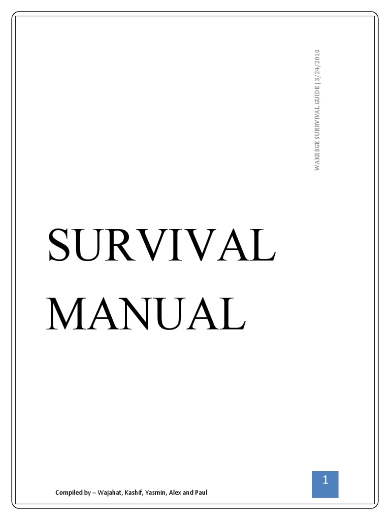 Survival Manual | PDF | Survival Skills
