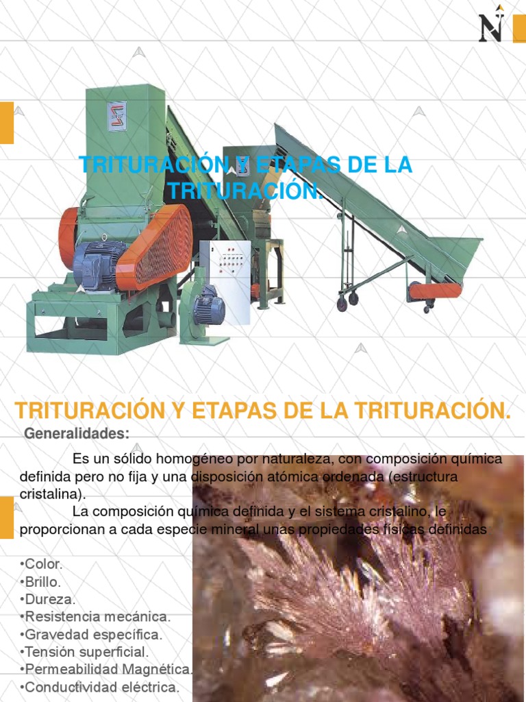 Trituración y Etapas de La Trituración | PDF | Minerales | Química