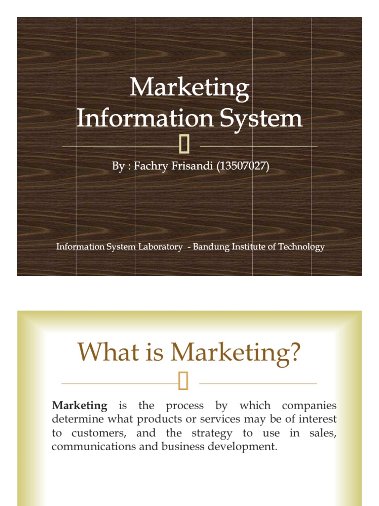 Marketing Information System Overview | PDF | Information System ...