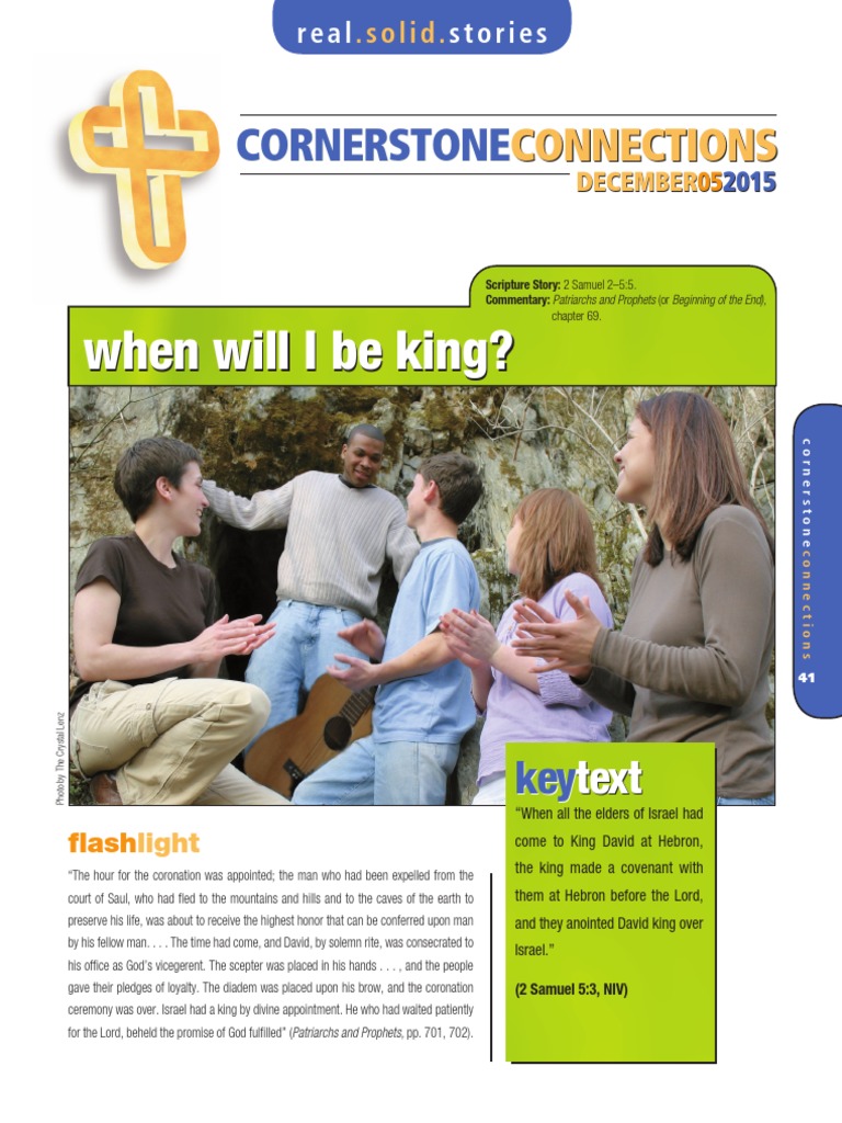 4th Quarter 2015 Lesson 10 Cornerstone Connections | PDF | David | Saul