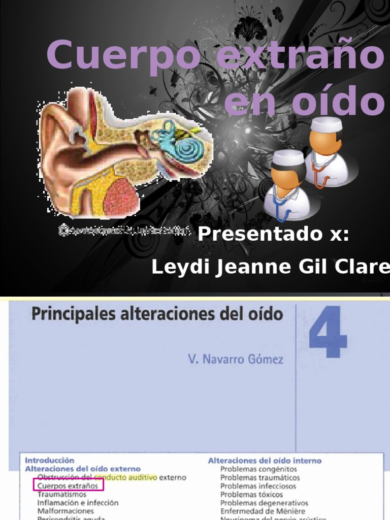 Manejo De Cuerpos Extraños En Oídos Pdf Oído Insectos