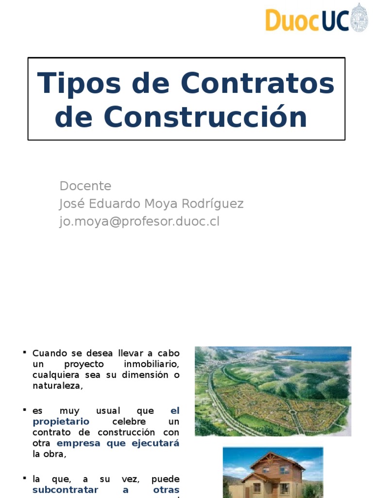 Tipos de Contratos de Construcción