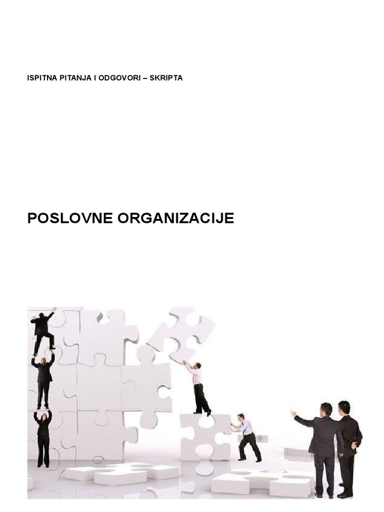 Poslovna Organizacija Skripta 2 | PDF