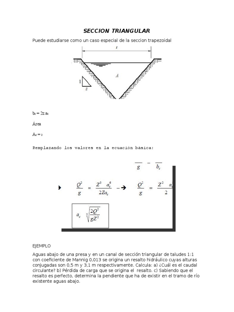 Seccion Triangular | PDF