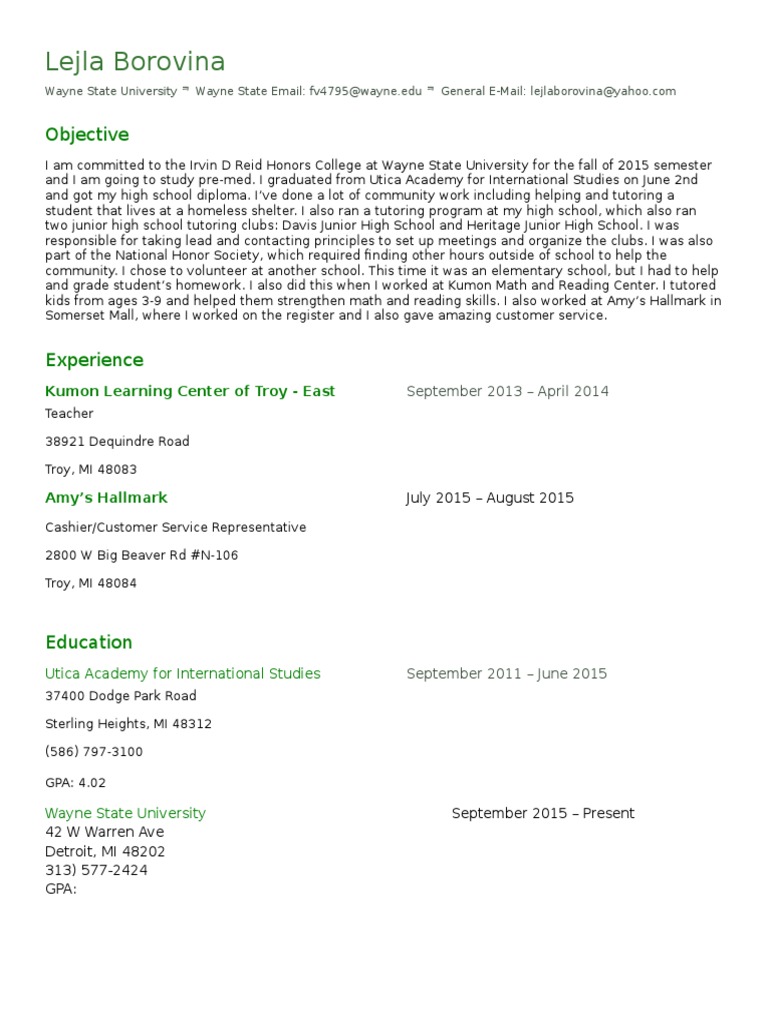Wayne Resume | PDF