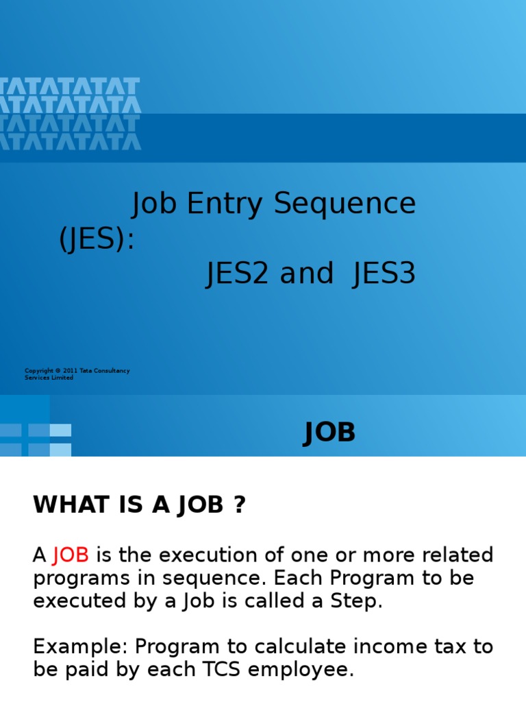 Job Entry Sequence (JES) : JES2 and JES3: Services Limited | PDF