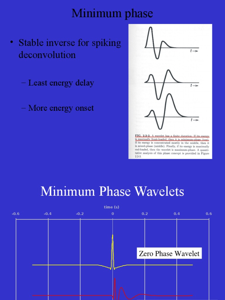 Minimum Phase Wavelet Analysis | PDF