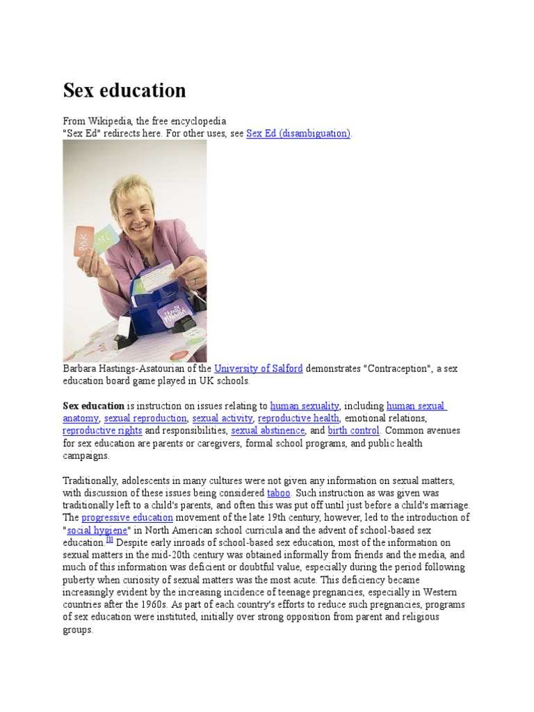 Sex Education | PDF | Sex Education | Human Sexual Activity