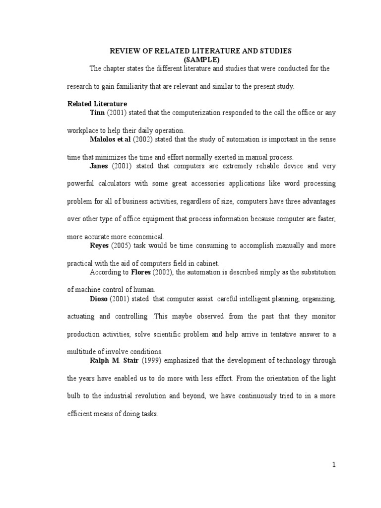 Sample RRL | PDF | Databases | Information System