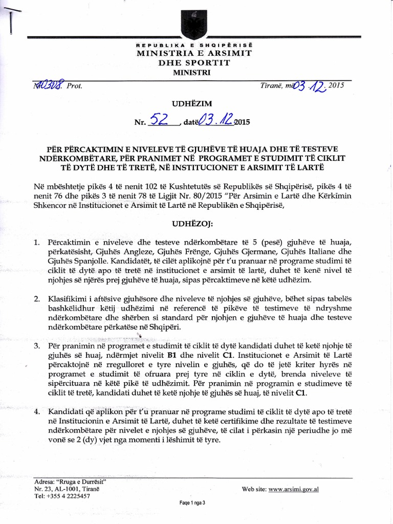 Udhezim Per Gjuhet e Huaja | PDF