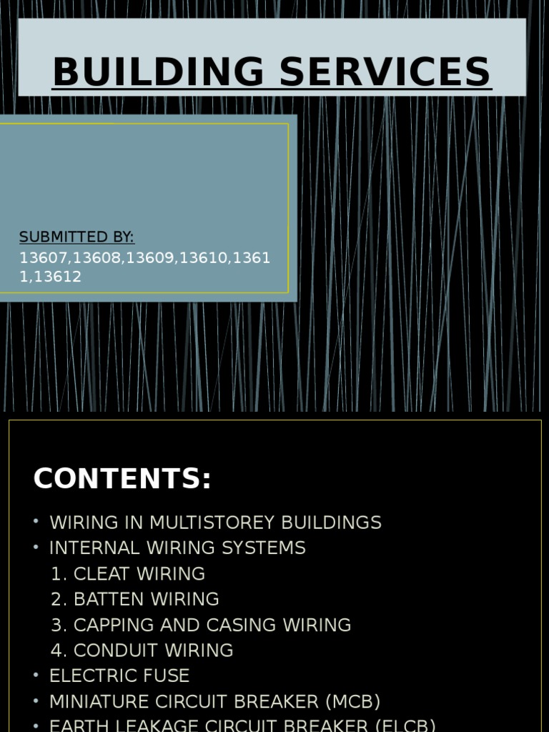 Building Services | PDF | Electrical Wiring | Electrical Equipment