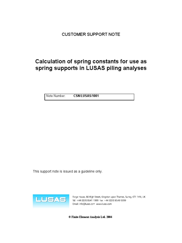Lateral Spring Constants | PDF | Sand | Deep Foundation