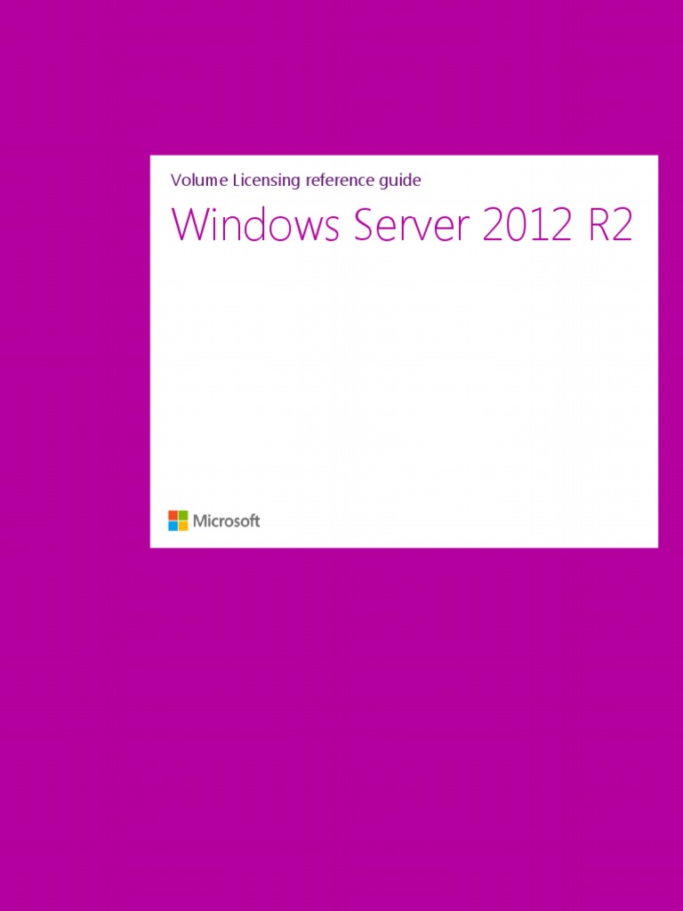 Windows Server 2012 R2: Volume Licensing Reference Guide | PDF | Hyper ...
