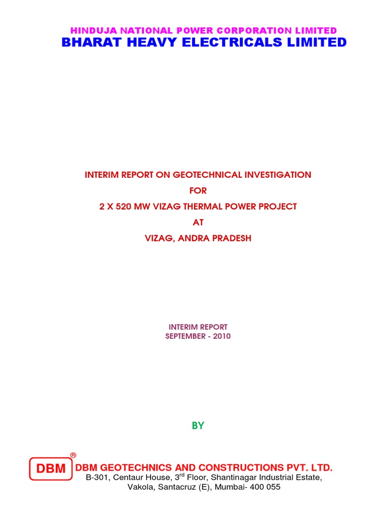 5.section-Xi Interim Report On Geotechnical Investigation | PDF | Deep ...
