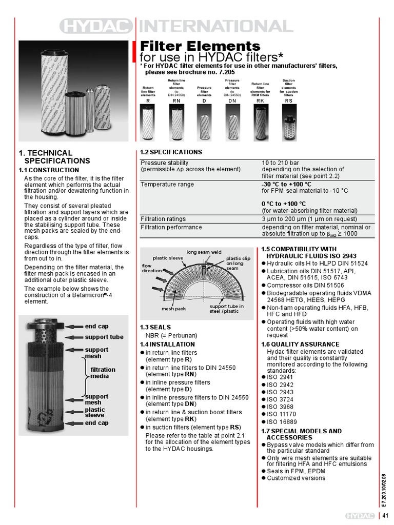 E7200 10 02 08 - D Type Filter | PDF | Filtration | Motor Oil