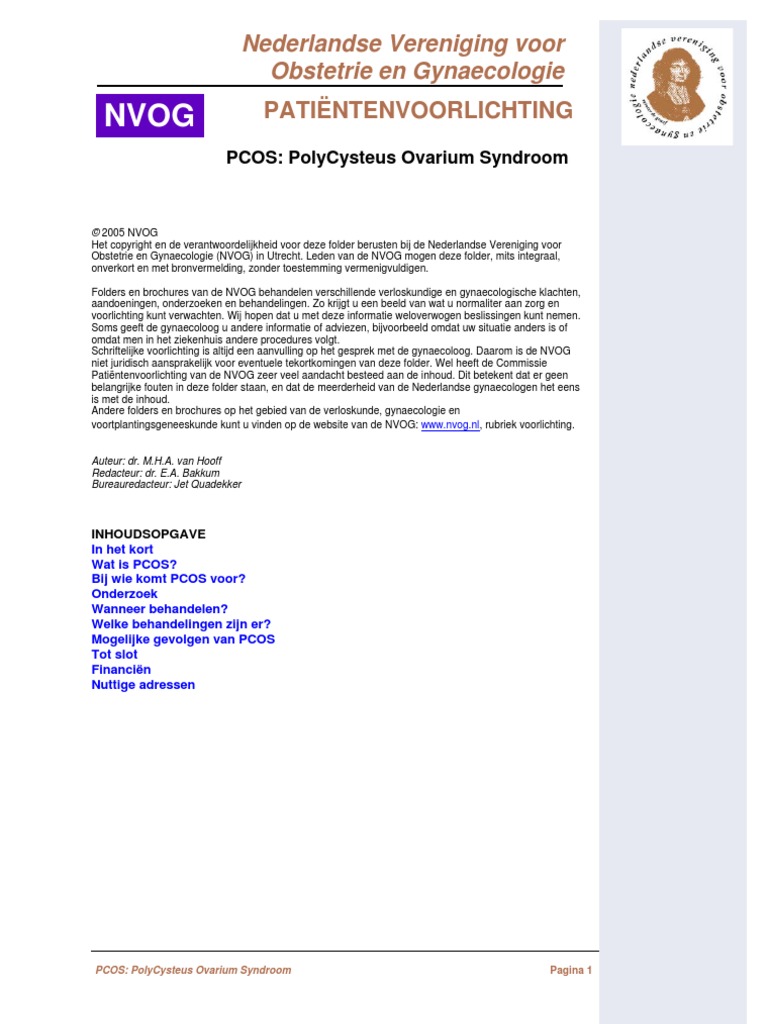 NVOG Brochure PCOS | PDF
