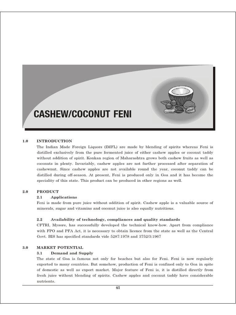 Cashew & Coconut Feni | PDF | Margin (Finance) | Expense