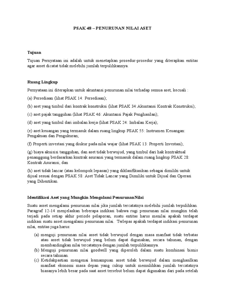 Tugas PSAK 48 | PDF