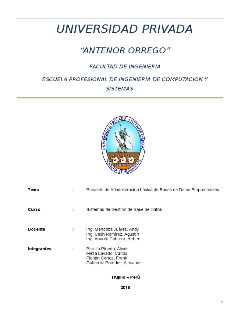 Proyecto SGBD FINAL | PDF | Base de datos Oracle | Gestión de datos