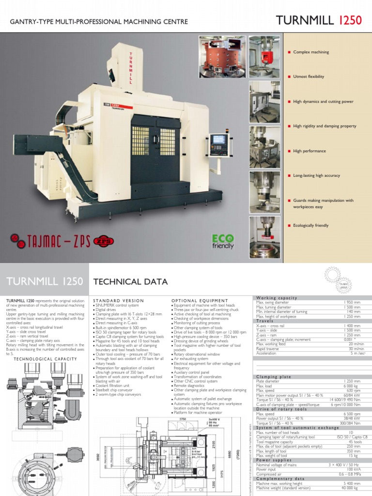 Turnmill: Gantry-Type Multi-Professional Machining Centre | PDF ...