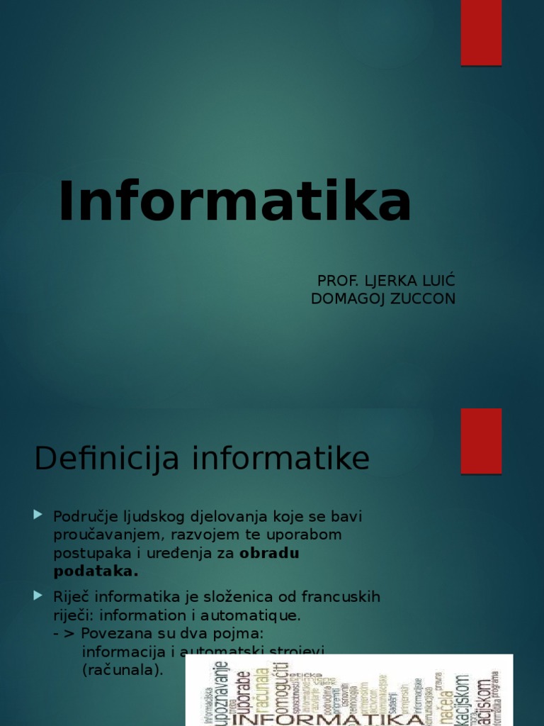 Informatika Prezentacija | PDF