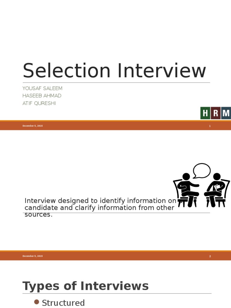 Types of Interviews - HRM | PDF | Interview | Employment