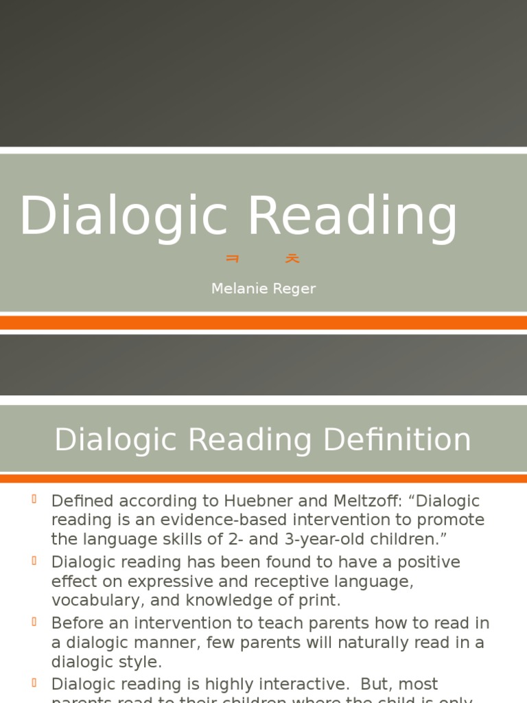 Dialogic Reading | PDF | Imitation | Applied Psychology