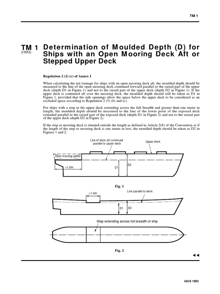 Tonnage Measurement (Iacs) | PDF