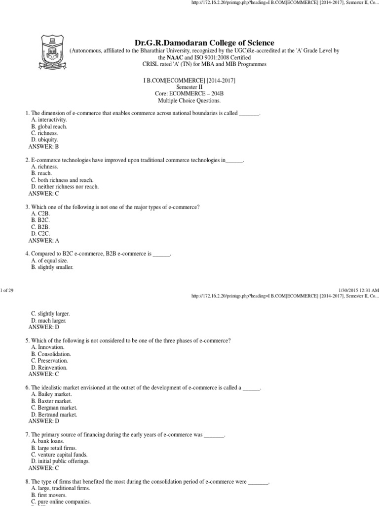 204B - Ecommerce | PDF