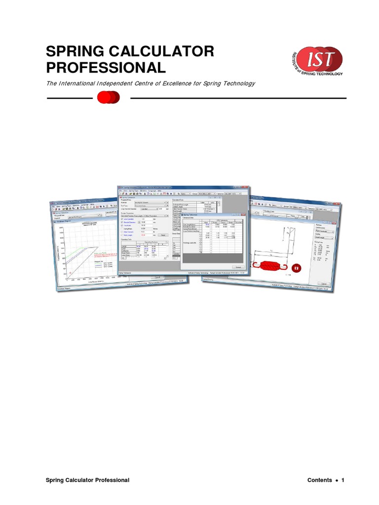 Spring Calculator Professional Manual | PDF | Engineering Tolerance ...