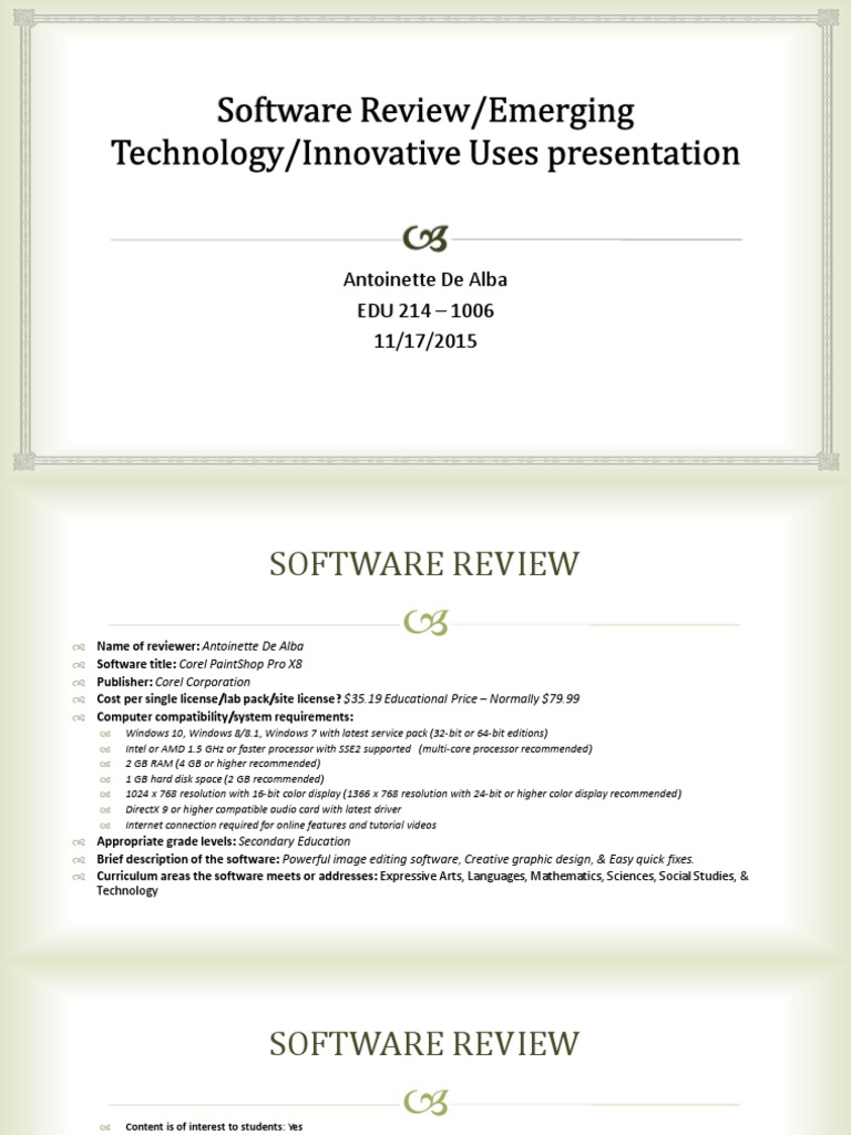 Software Review: Corel PaintShop Pro X8 | PDF | Classroom | 64 Bit ...