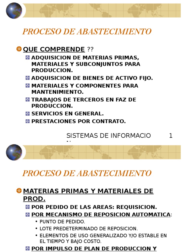 Proceso de Abastecimiento | PDF | Logística | Procesos de negocio
