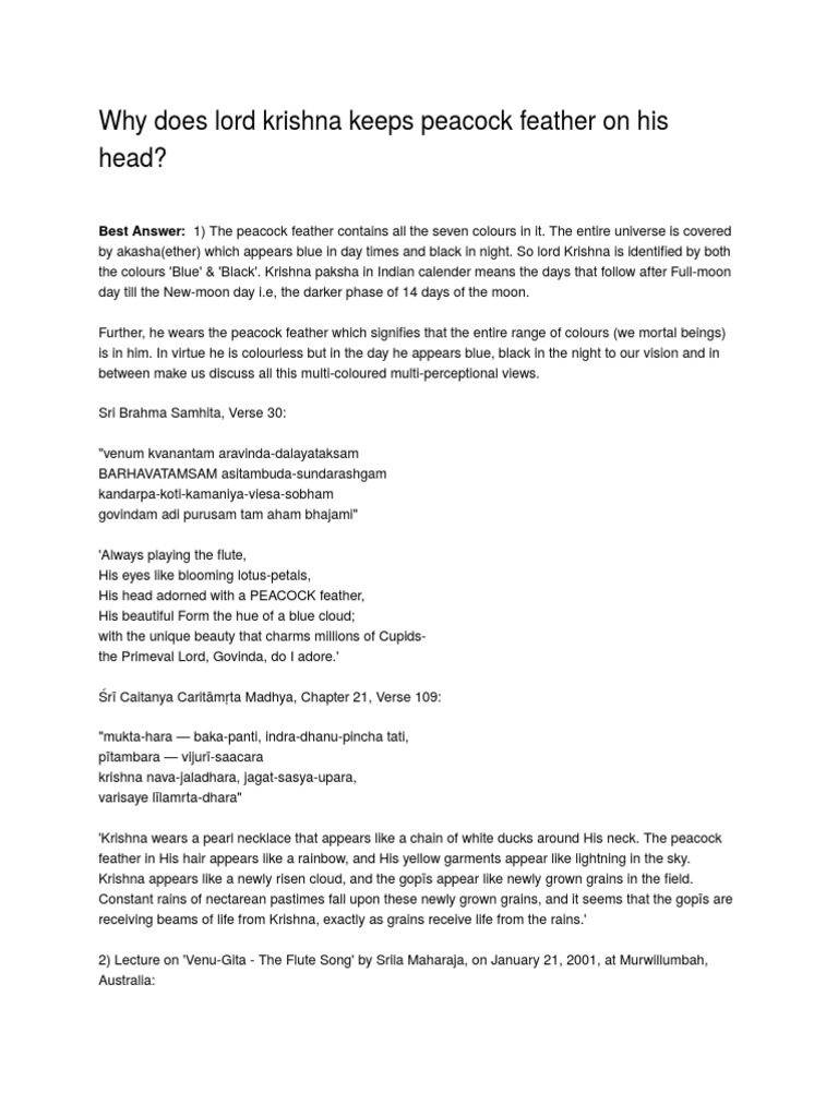 Lord Krishna Facts | PDF | Krishna | Hinduism