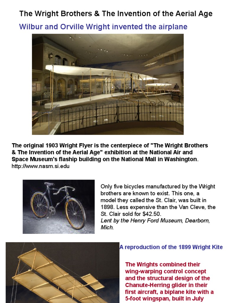 Wilbur and Orville Wright Invented The Airplane: The Wright Brothers ...