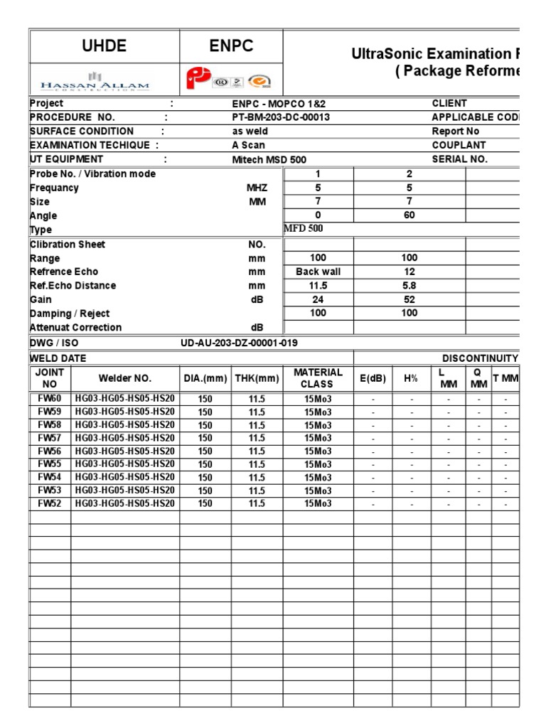 Ultrasonic Testing Report | PDF | Ultrasound | Welding