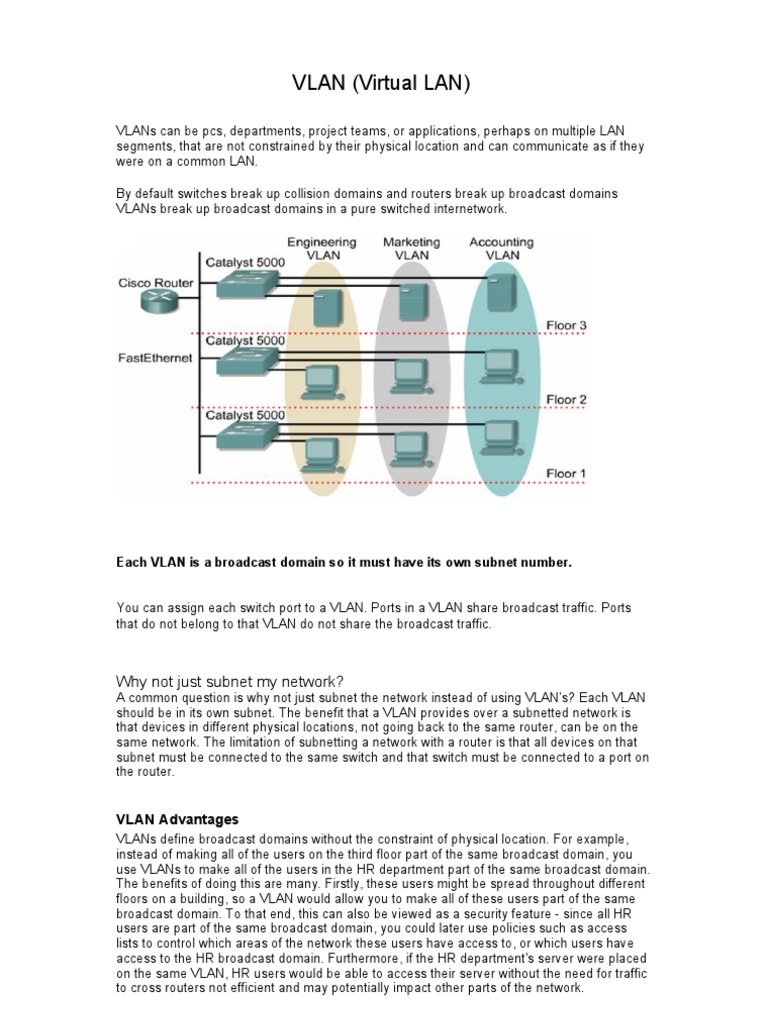 Vlan Ccna | PDF | Network Switch | Router (Computing)
