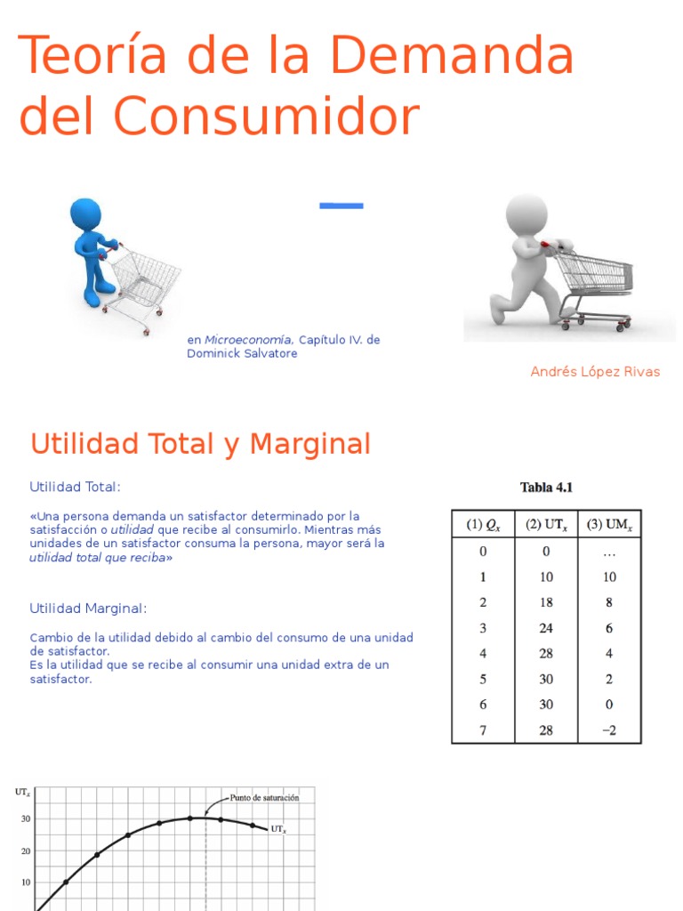 Teoría de la Demanda del Consumidor | Utilidad marginal | Microeconomía